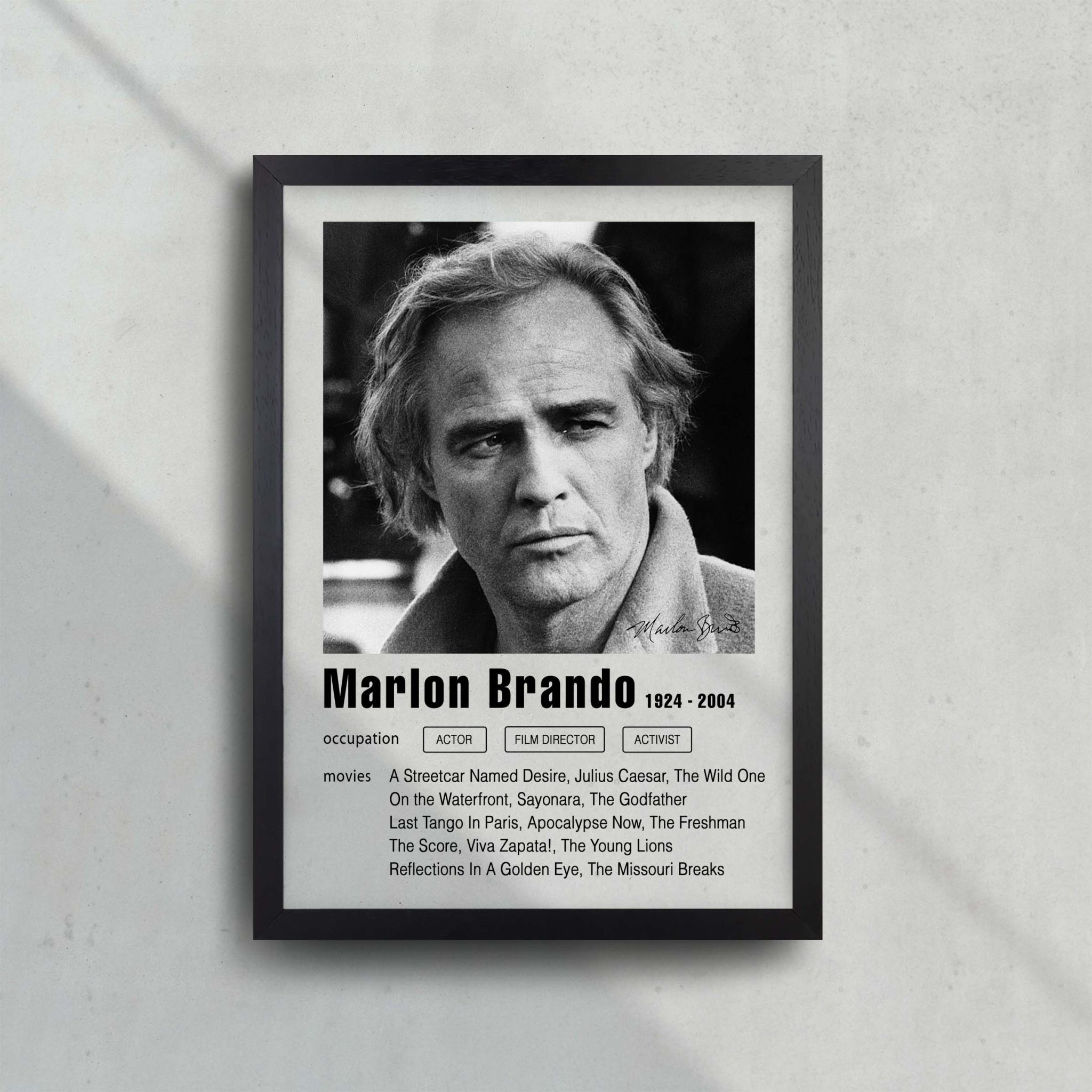 Marlon Brando Bio Frame - هپی والز