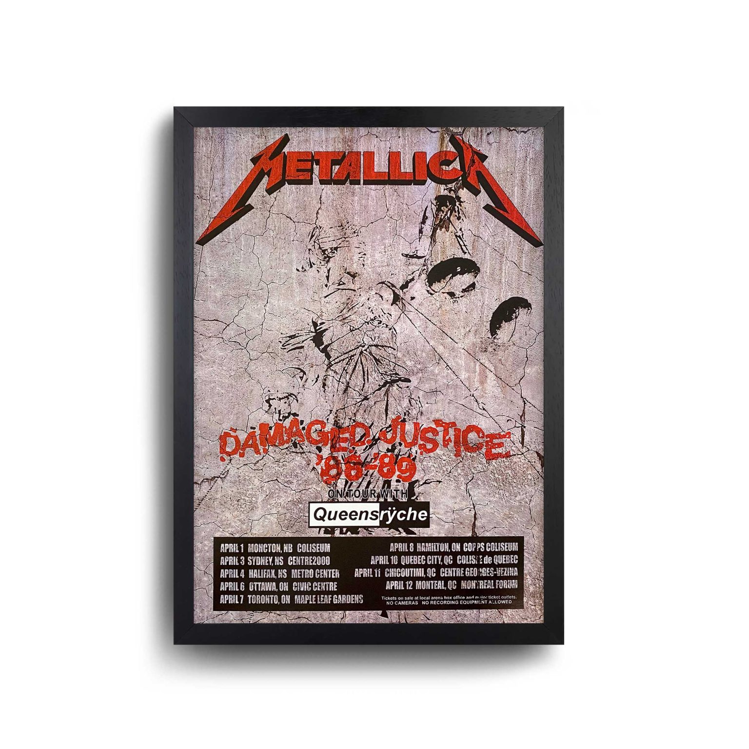 Metallica Damaged Justice Tour Poster - هپی والز