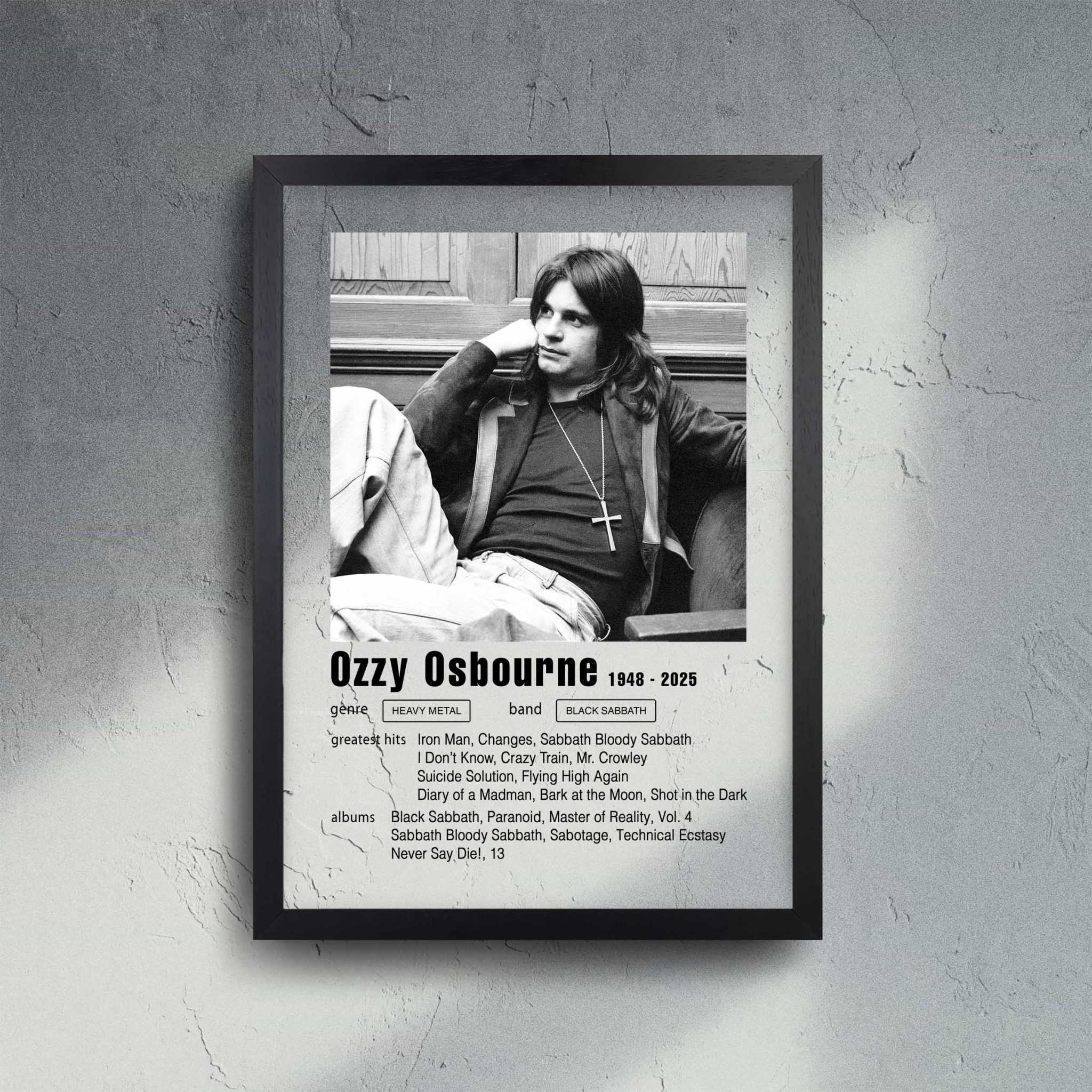 Ozzy Osbourne Bio Frame - هپی والز